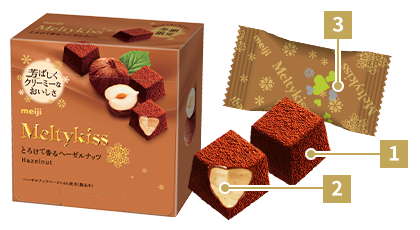 Meltykiss Hazelnut 53 g | Welcome to Japan | Meiji Co., Ltd.
